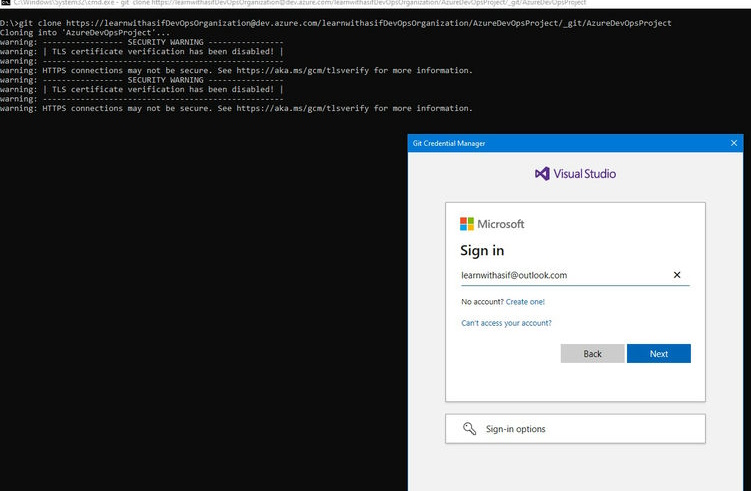 Azure DevOps: Create Organization, Project, Commit .NET Solution